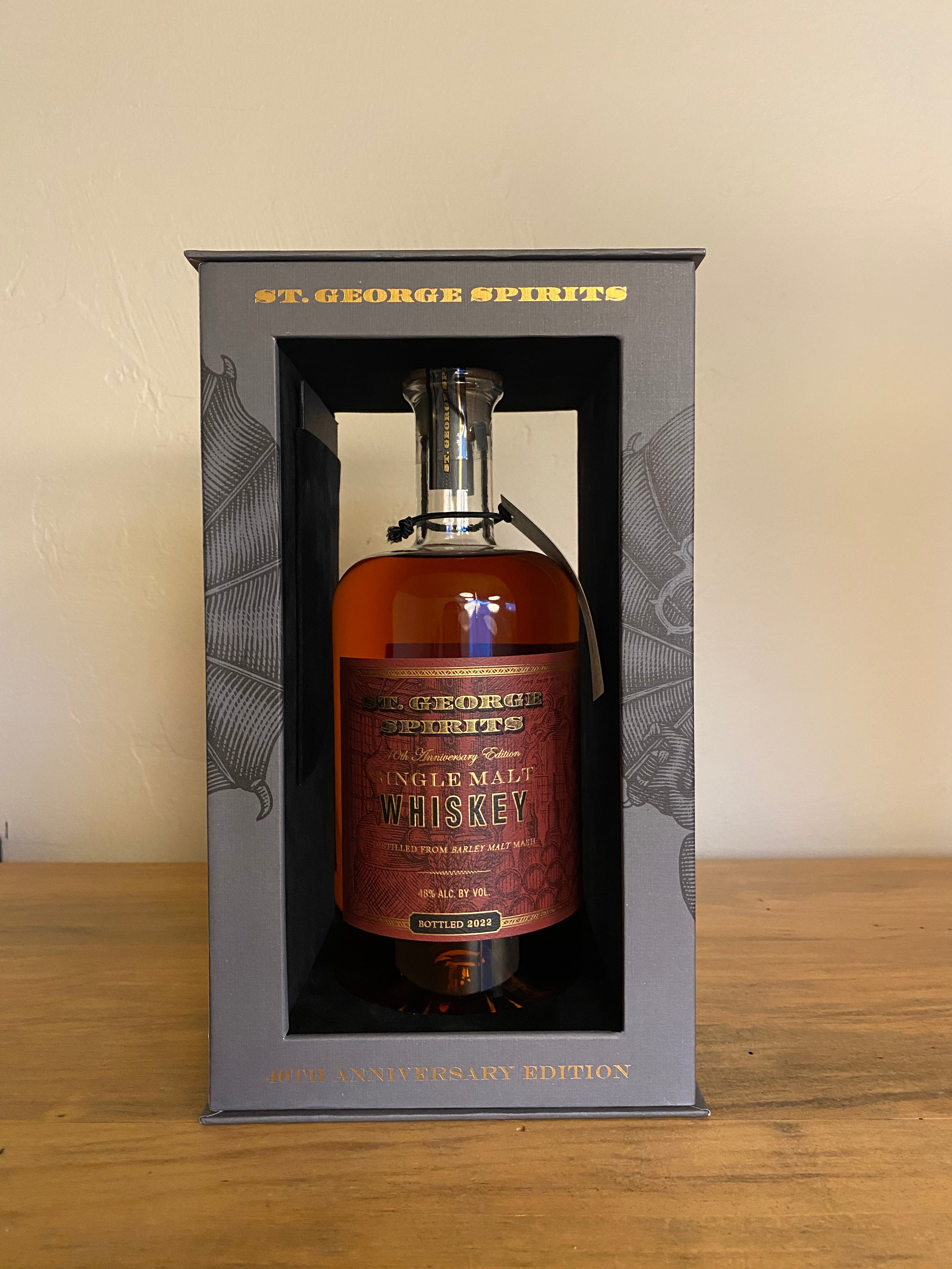 St. George Spirits 40th Anniversary Edition Single Malt Whiskey ...