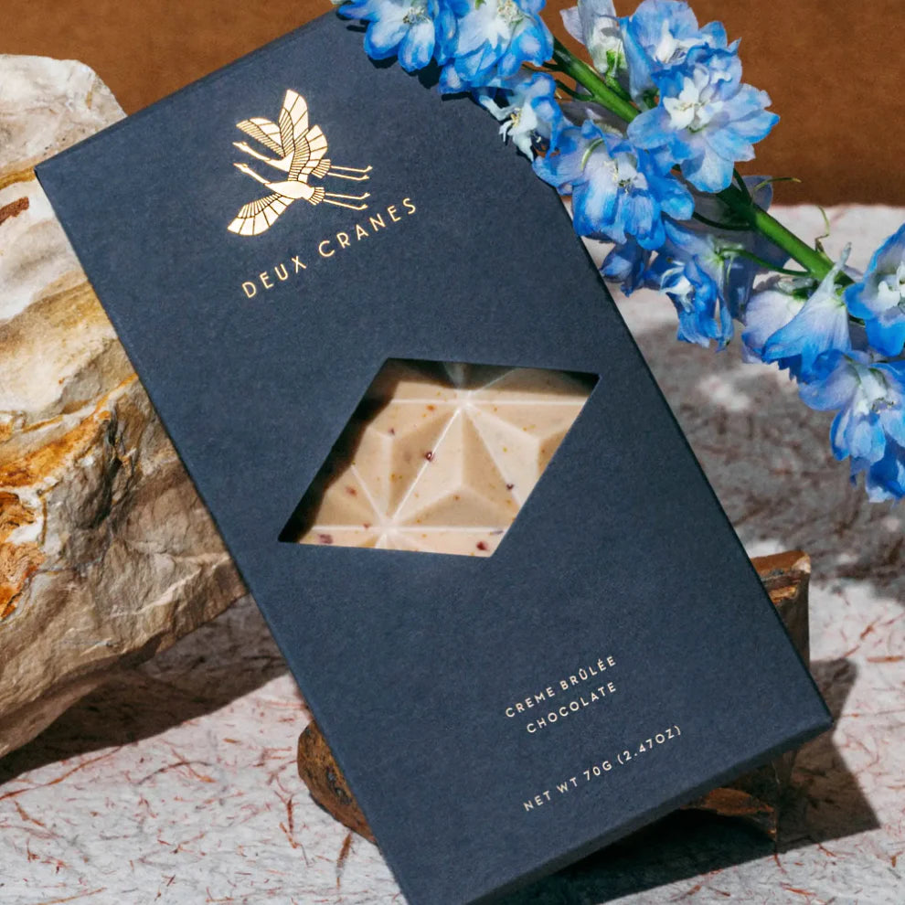 Deux Cranes Creme Brulee Milk Chocolate – Gemini Bottle Co.